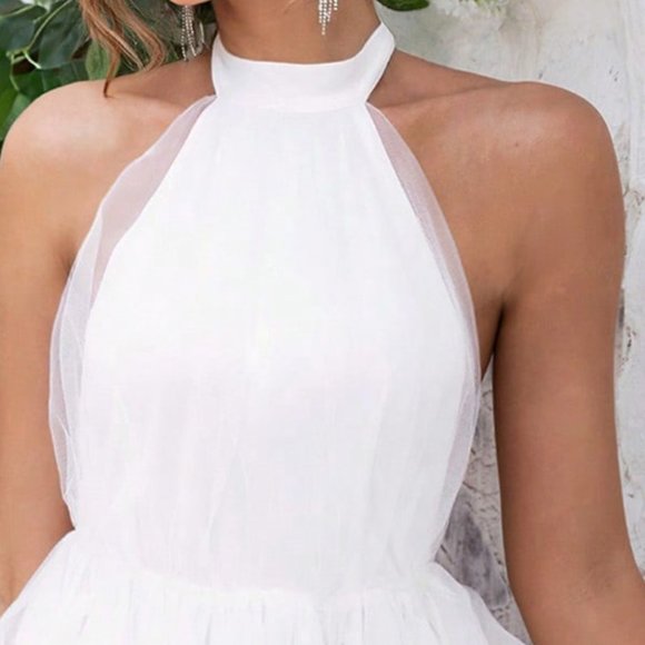 Ringing-N | Dresses | Halter Neck Backless Mesh Dress | Poshmark
